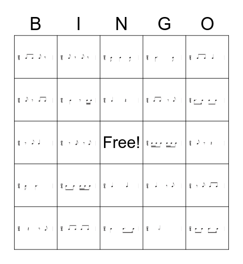 Polar Express Bingo Card