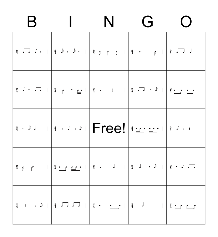 Polar Express Bingo Card