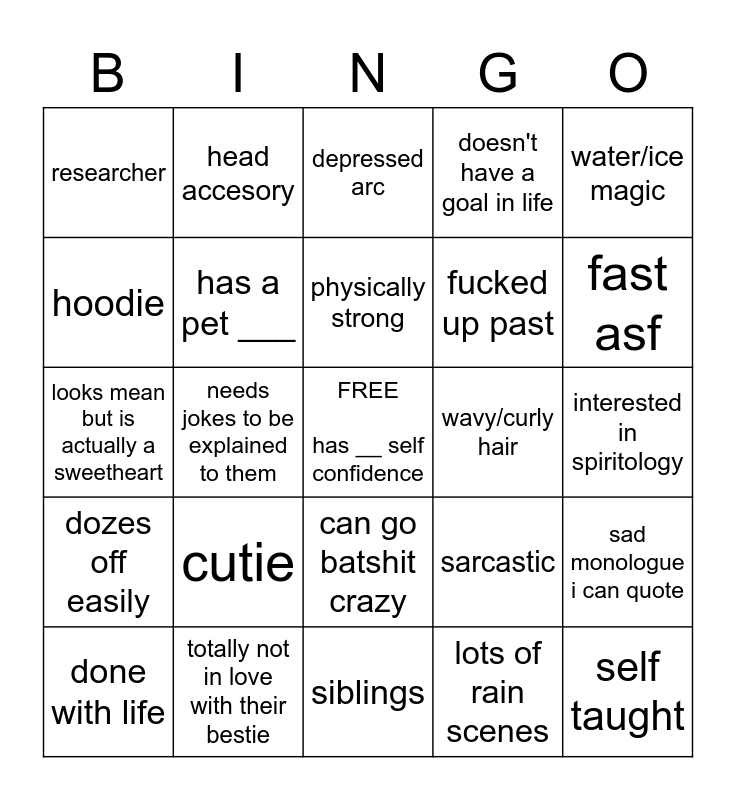Zak's based guys and gals Bingo Card