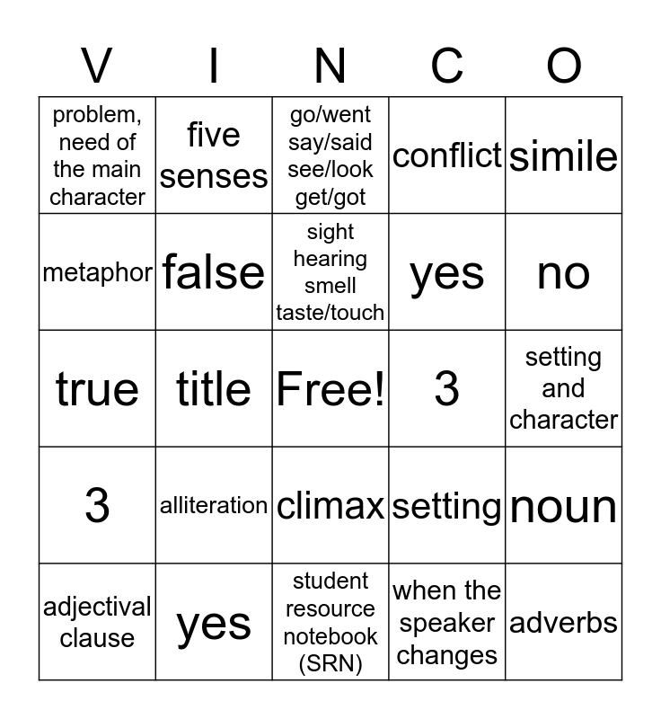 IEW Vinco - I will conquer IEW! Bingo Card
