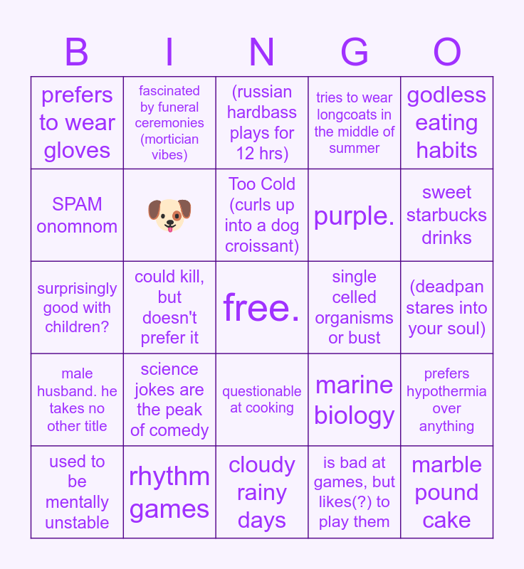 jackson bingo 🐕🐕 Bingo Card