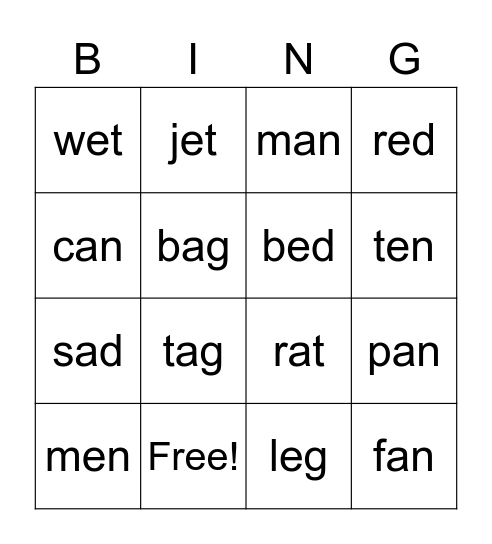 Name Bingo Card