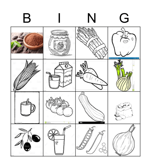Eten en drinken Bingo Card