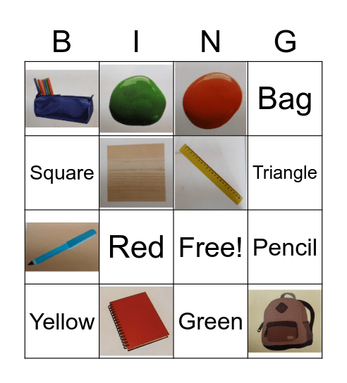 Classroom things Bingo Card