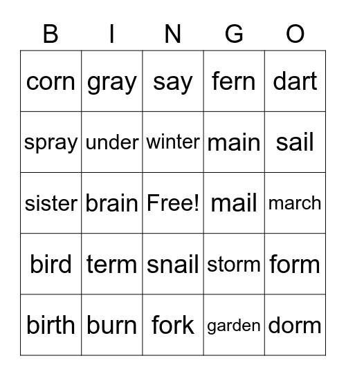Reading Bingo Card