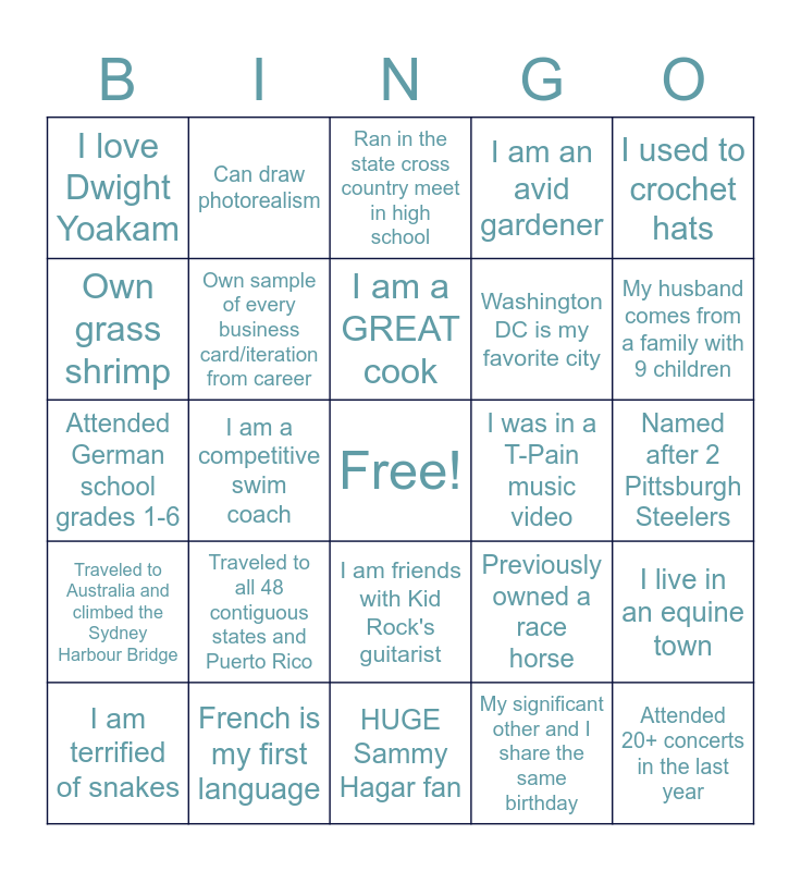 2022 Annual Sales Meeting | Human Bingo Card