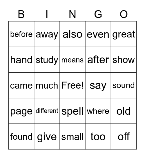 Coggin Literacy Night Bingo Card