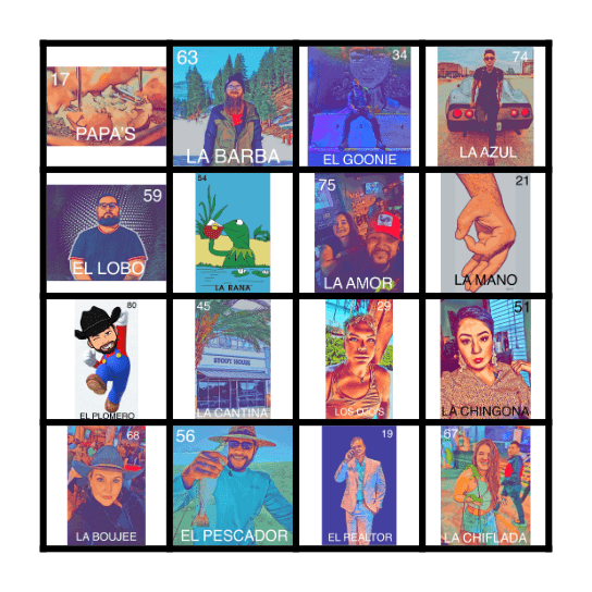 Stout House Loteria Bingo Card