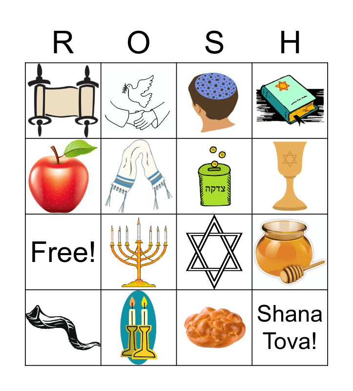 Rosh Hashanah Bingo Card