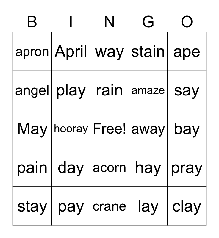 long a Bingo Card