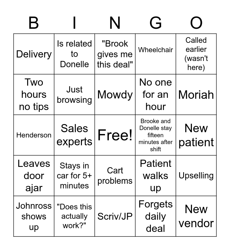 Rusty Pot Bingo Card