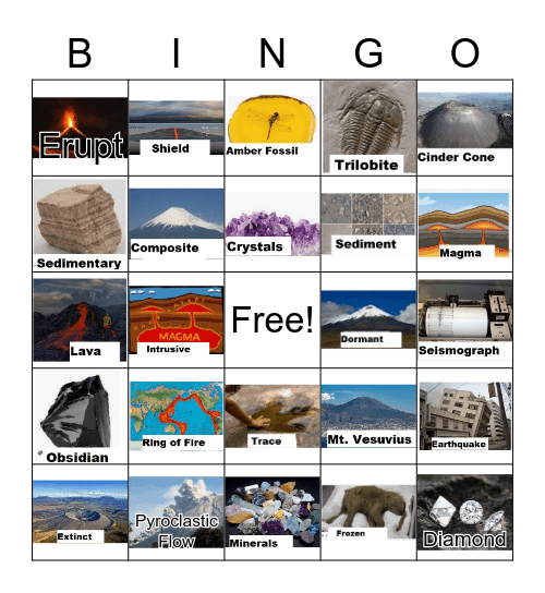Geology Bingo!!! Bingo Card