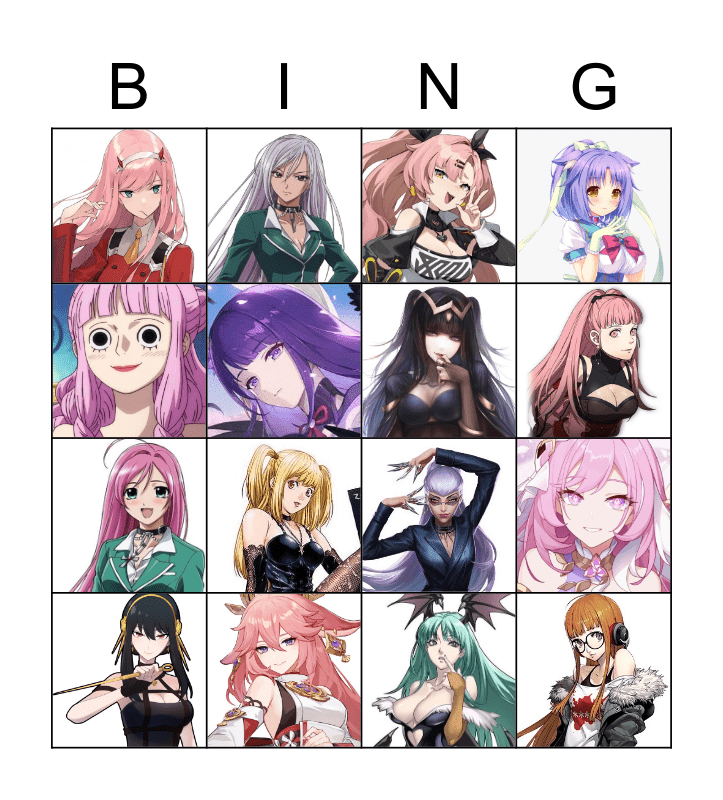 Moon's Bingo Card