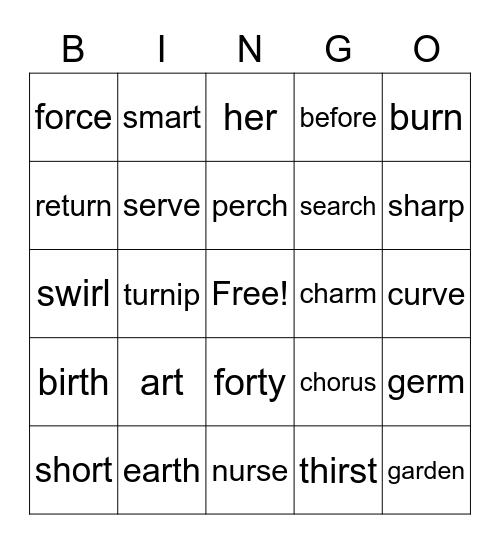 LLI Lesson 35: The Slacker Family Bingo Card