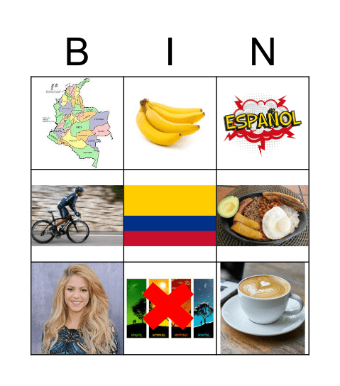 Colombia Bingo Card