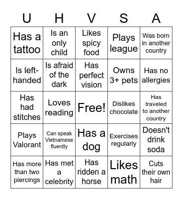 Related Bingo Cards