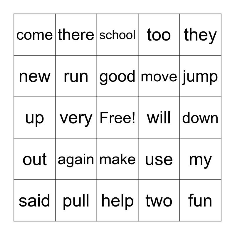 Wonders Unit 1 Bingo Card