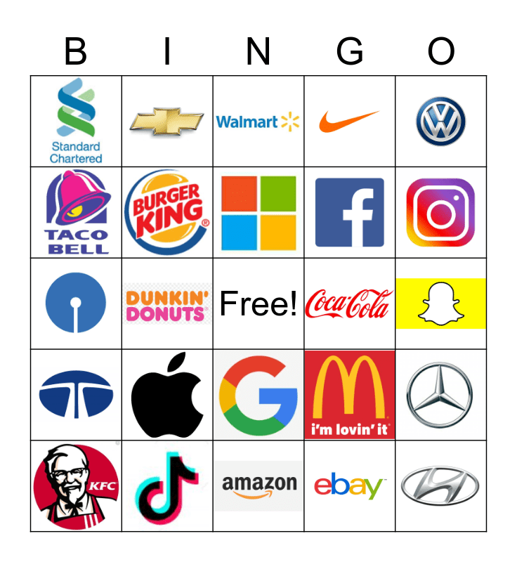Brand Logos BINGO @ ABWA Bingo Card