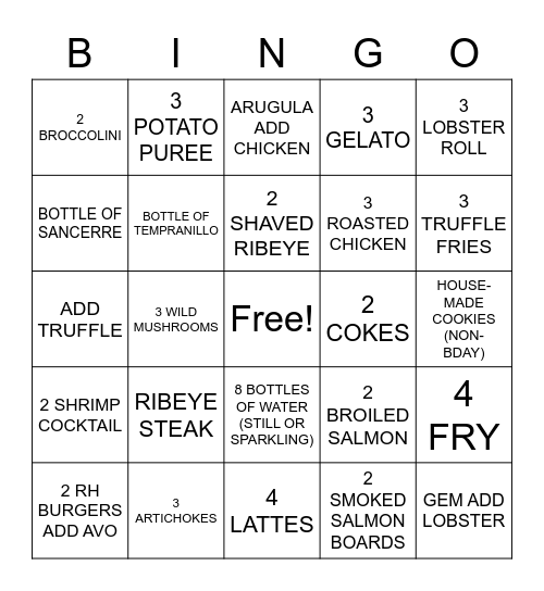 BINGO PM Bingo Card