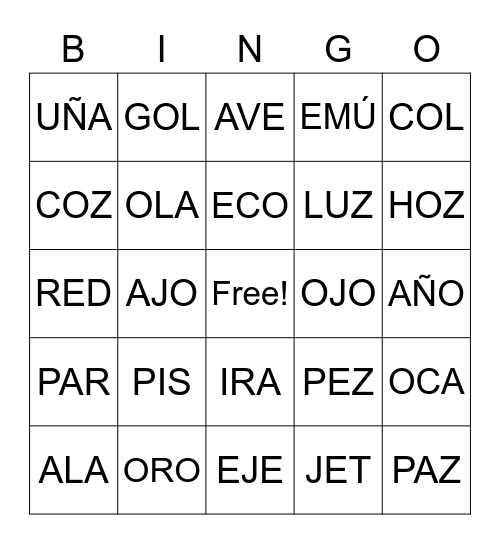 Práctica De Palabras Cvc Para Imprimir