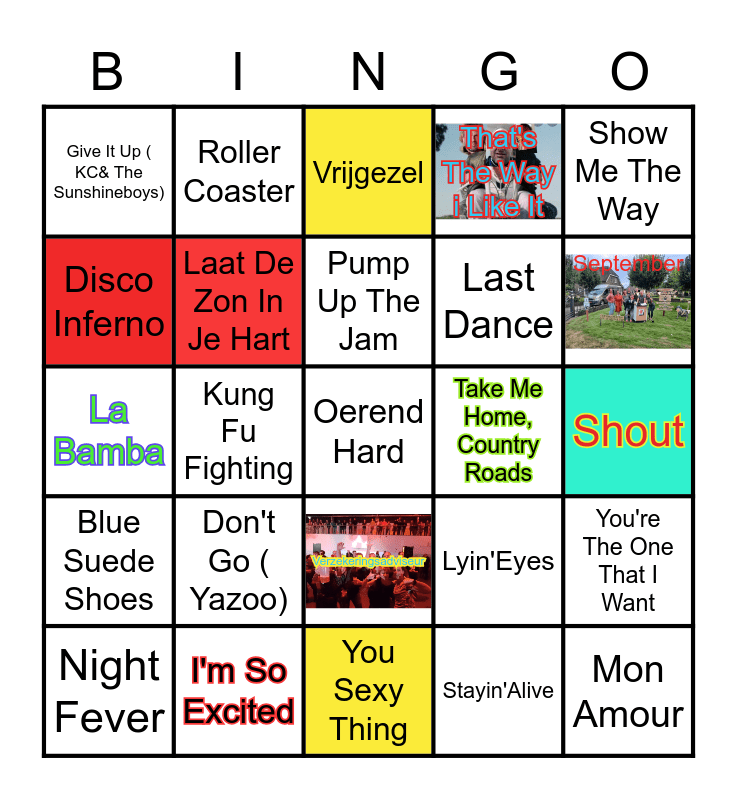 PETER'S DISCO Bingo Card