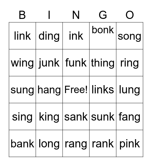 Welded Sound Bingo Card