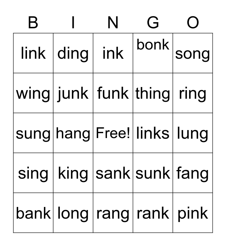 Welded Sound Bingo Card
