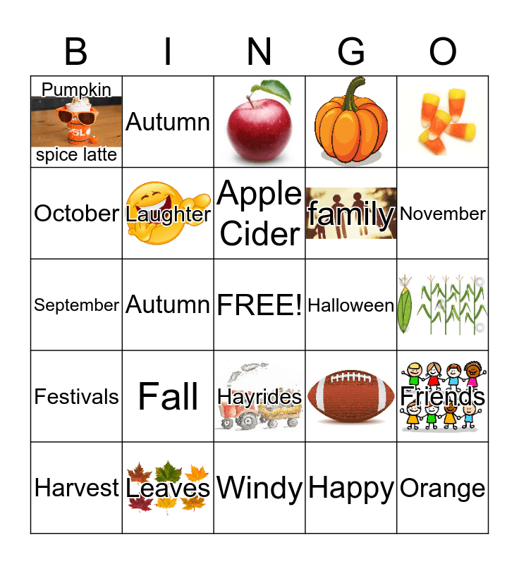 Fall Bingo Card
