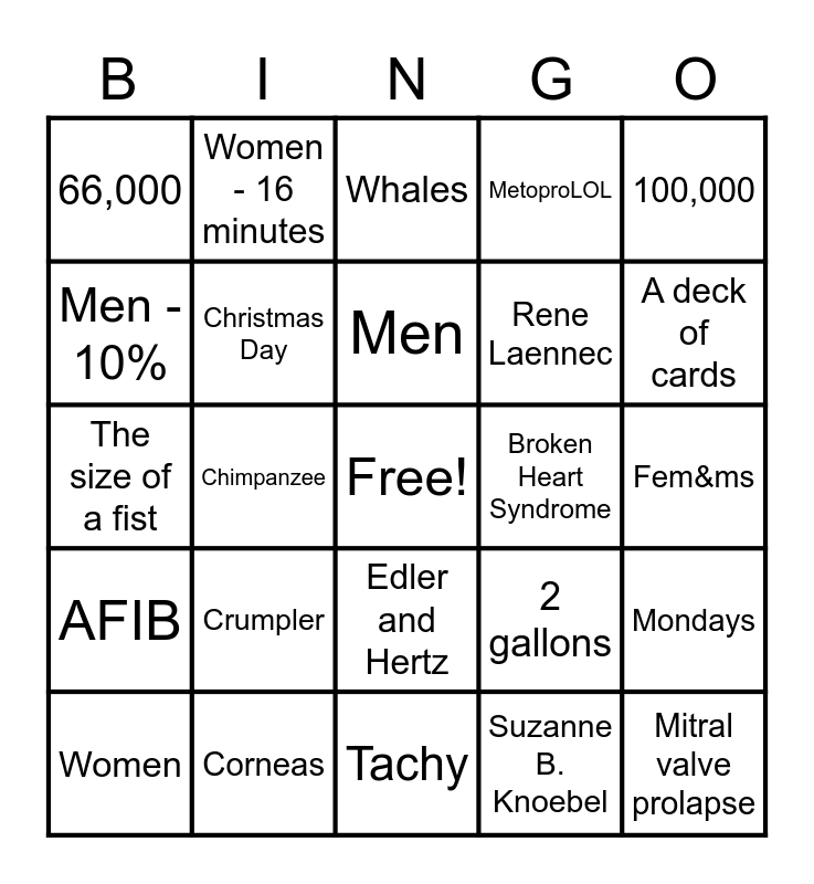 Texas ACC WIC Bingo Card