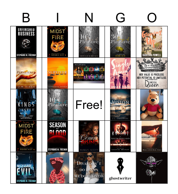 Stephanie M. Freeman COA October 2022 Bingo Card