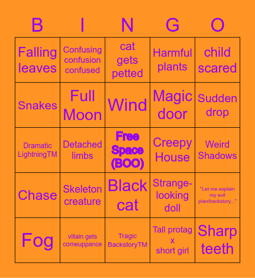 Spooky Bingo Card