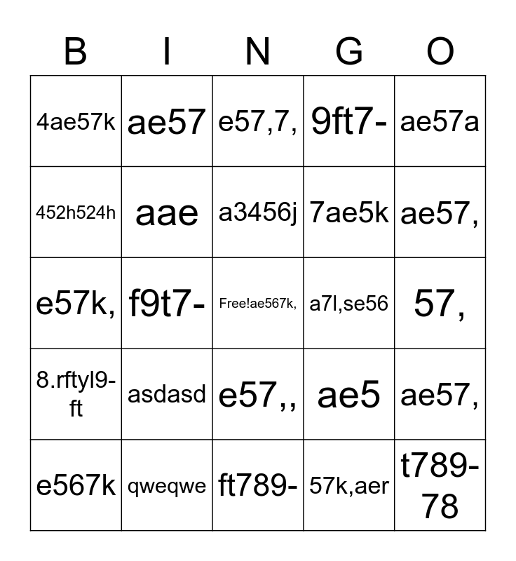 hallow Bingo Card