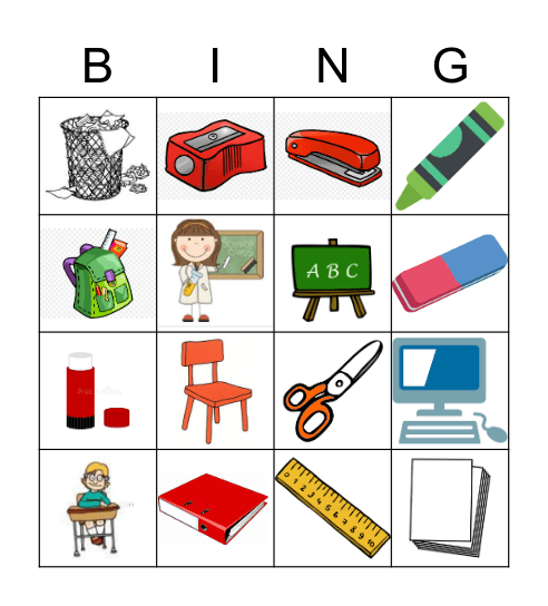 MATERIAL ESCOLAR Bingo Card