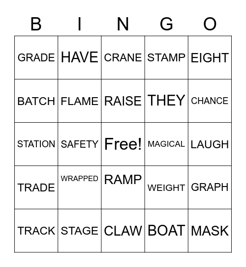 3RD GRADE Bingo Card