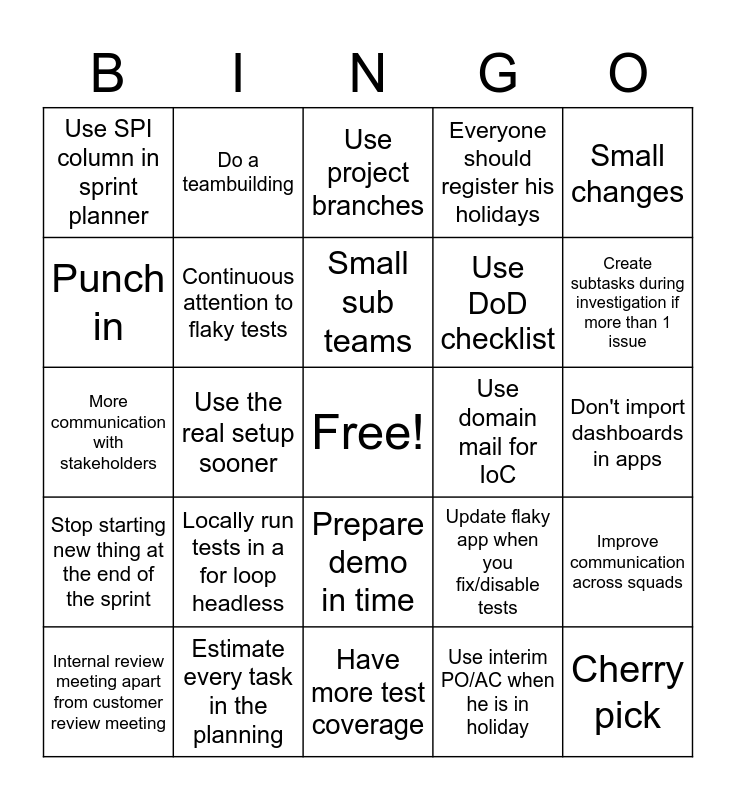 AP Bingo Card