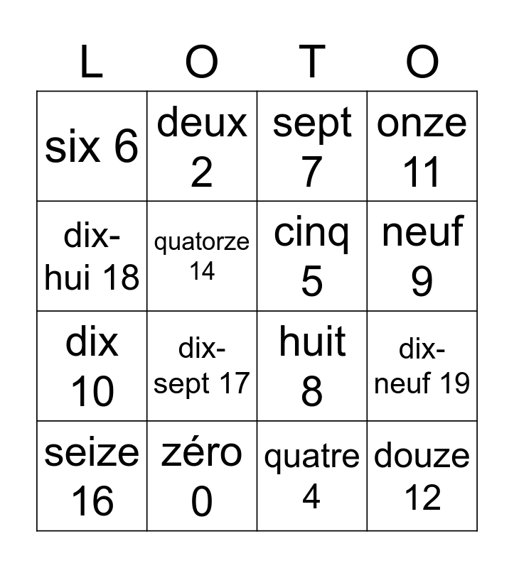Loto 1mh3 Bingo Card