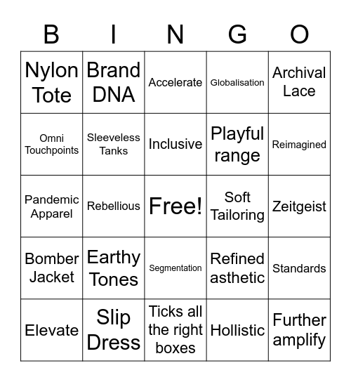 Market Launch Bingo Card