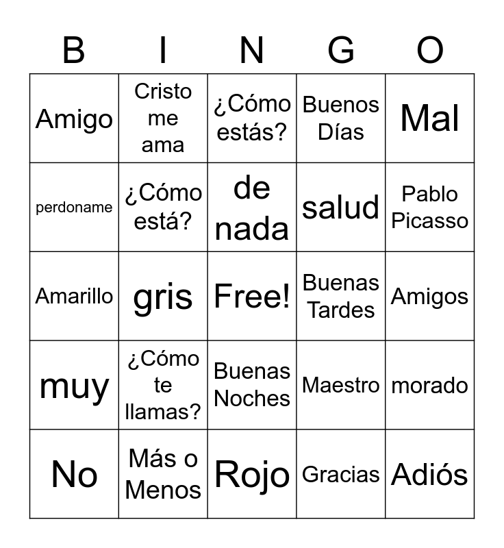 Unit 1 - 5th Grade Bingo Card