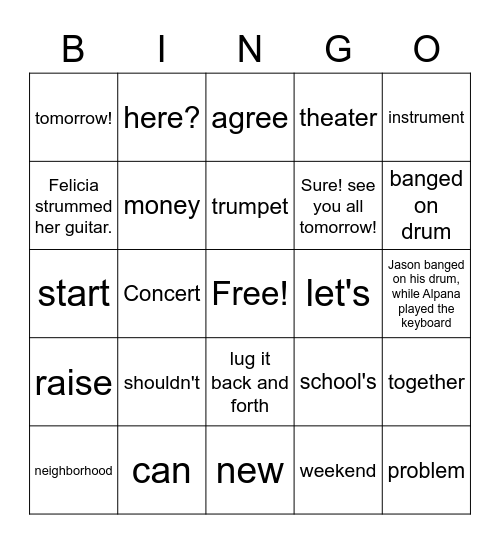 The New Plan 2 Bingo Card