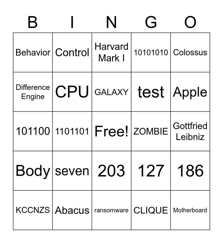 Programming Unit 1 Review! Bingo Card