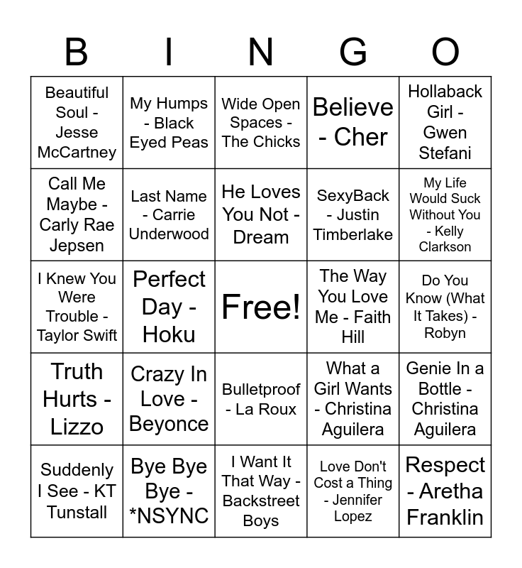 BOOzy Bingo - Girls Night 1 Bingo Card