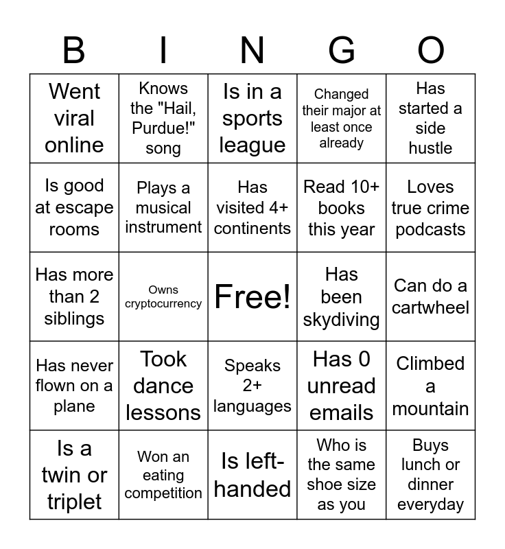 Module 3 Bingo Card