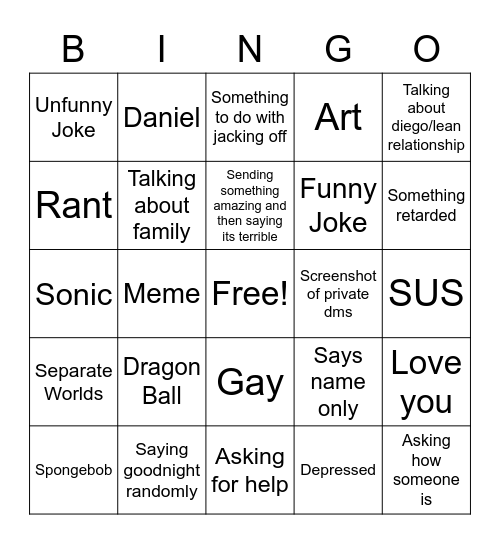 Kiki DMS Bingo Card