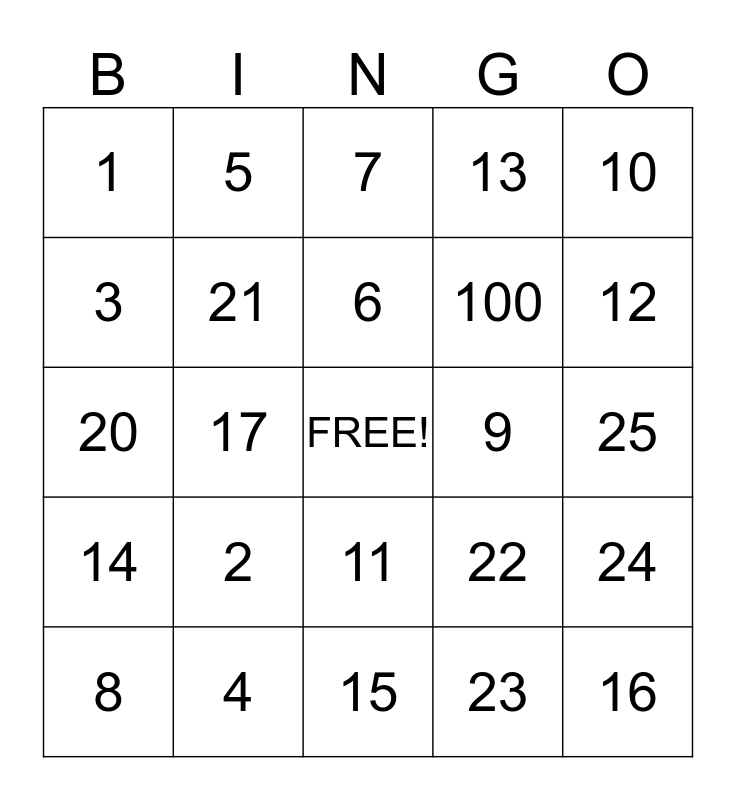 FUN FRIDAY FRENZY Bingo Card