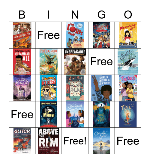 2023 Bluestem Book Award Bingo Card