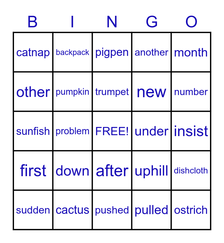 Wilson Sub-Step 3.2 Bingo Card