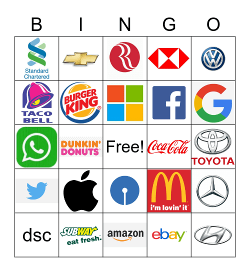 Brand Logos BINGO @ ABWA Bingo Card
