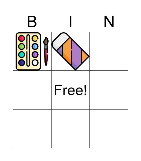 BINGO DE UTILES ESCOLARES Bingo Card