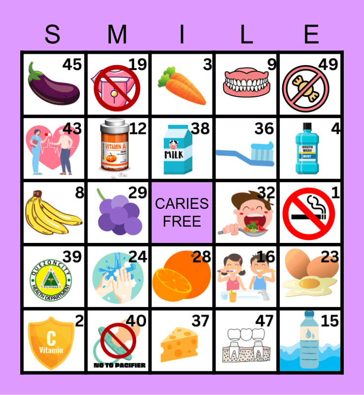 DENTAL BINGO Card