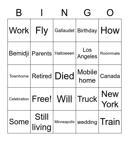 Unit 4 Vocab list 2 Bingo Card